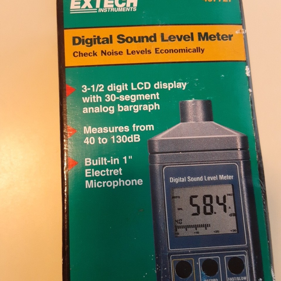 Extech 407727 Digital Sound Level Meter NOS Decibel Measure | eBay