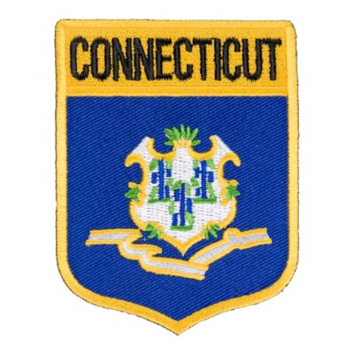 Connecticut State Flag Shield Patch, United States of America Patches ...