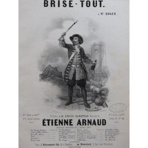 ARNAUD Étienne Brise-Tout Chant Piano 1850 | eBay