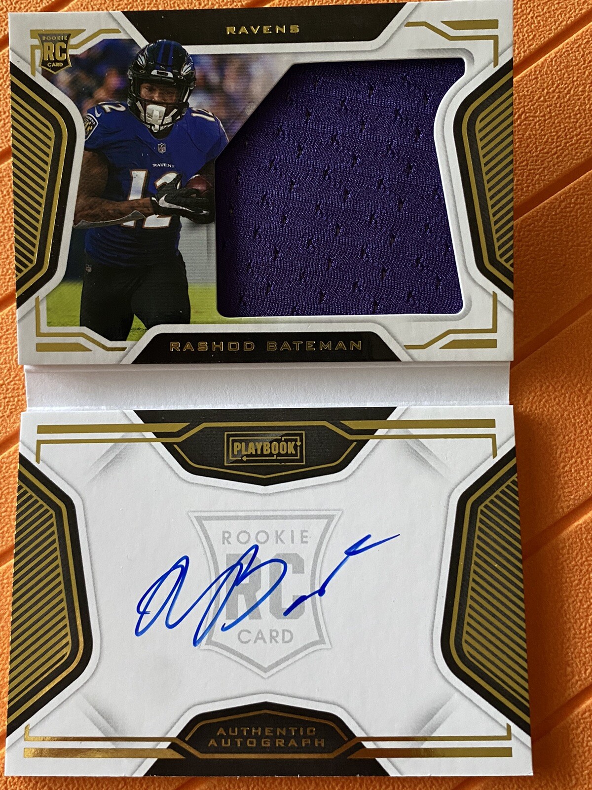 2021 Panini Playbook Rashod Bateman Booklet RPA /99 Rookie Ravens #214 ...