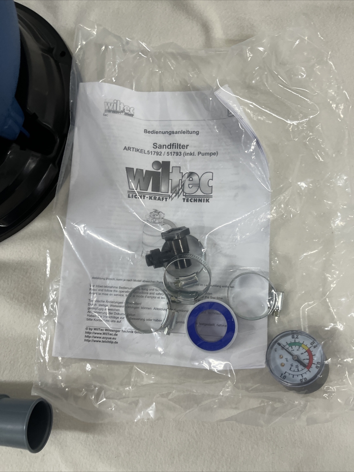 WilTec Sandfilter Swimming Pool/Aufstellpool Filter - 21,5L (51792 ...