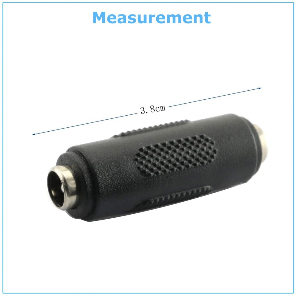 5x DC Coupler Female to Female F/F 5.5mm 2.1mm Barrel Jack Power ...