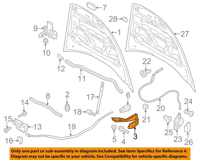 Porsche OEM 11-16 Cayenne Hood-hinge Right 95851130202 for sale online ...