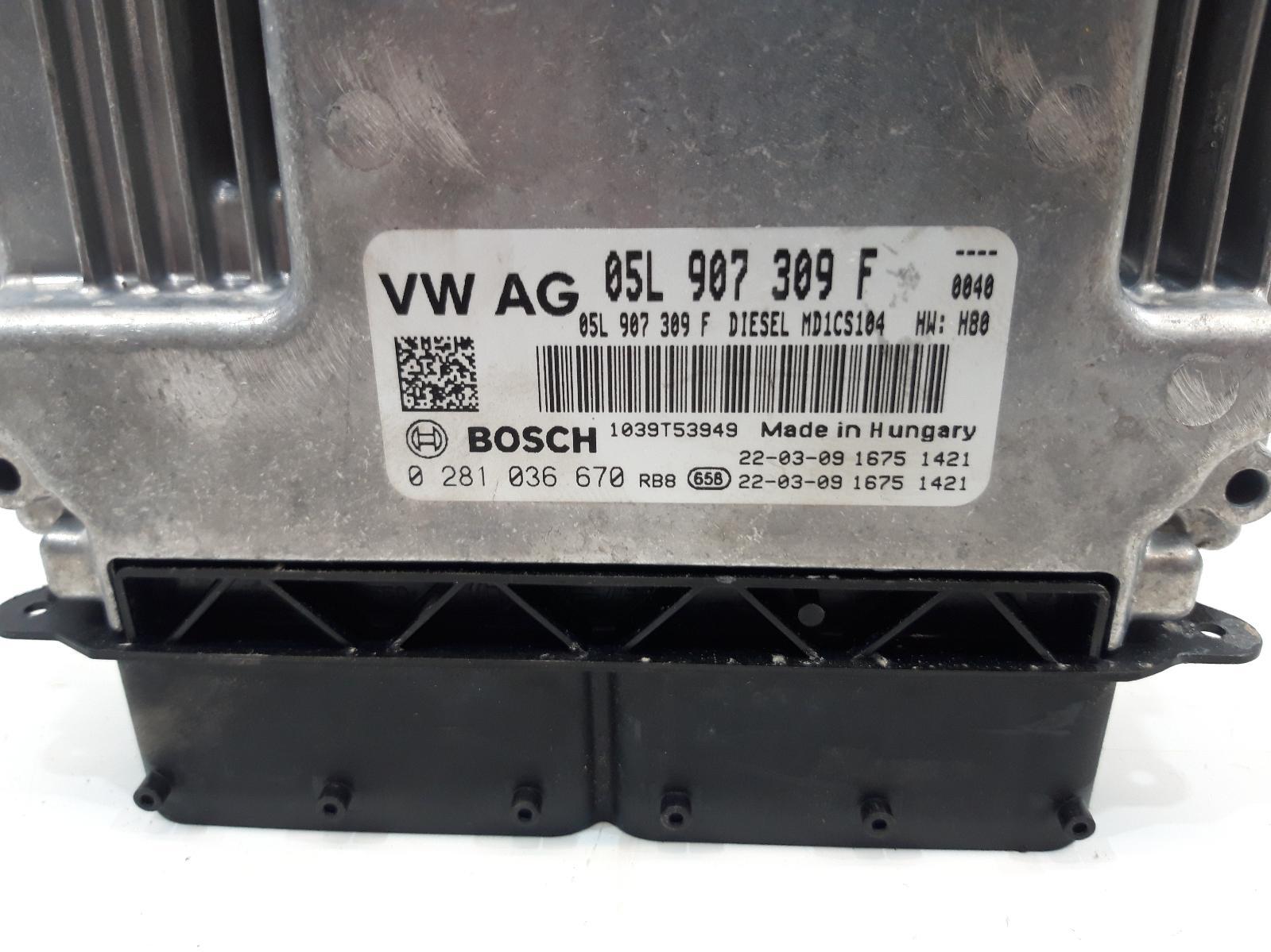 2022 VOLKSWAGEN TRANSPORTER Écu DMZ 2.0 TDI 05L907309F BOSCH 0281036670 ...