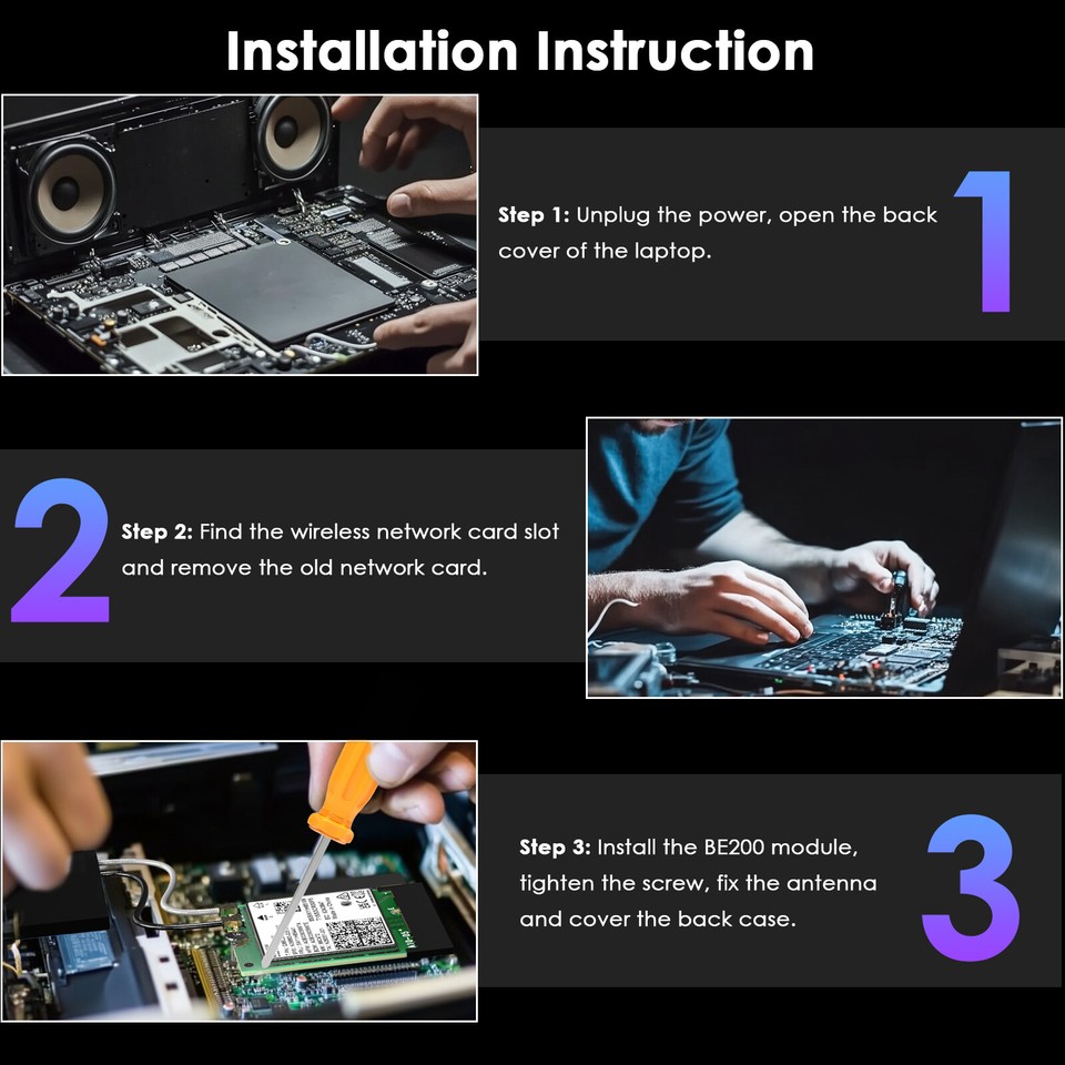 WAVLINK WiFi 7 BE8800 Tri-Band Card 8774Mbps BT 5.4 M.2 E-Key Win 10/11 ...