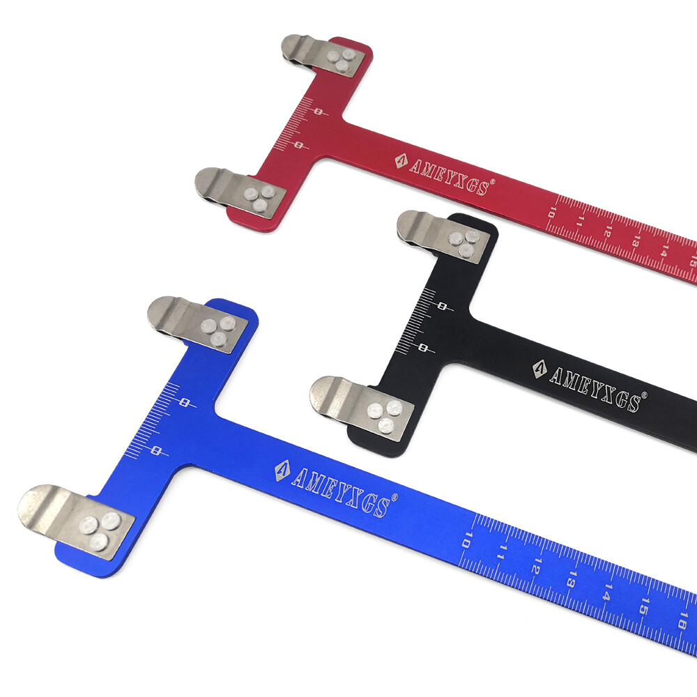 Archery T Square Ruler Measurement Tool Nocking Points Pliers Brass ...