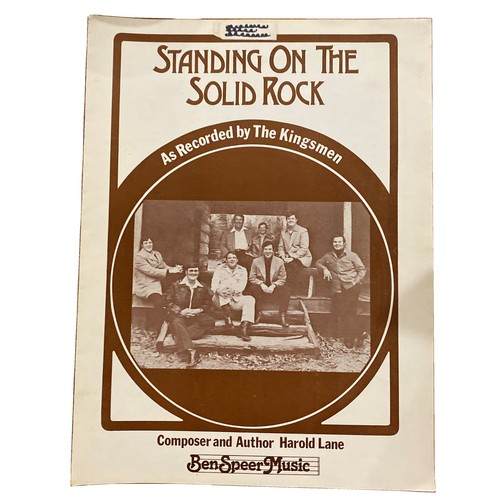 STANDING ON THE SOLID ROCK Sheet Music~The Kingsmen~Harold Lane~Southern Gospel | eBay