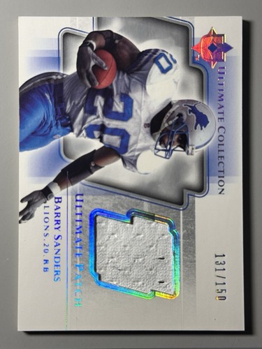 Barry Sanders 2004 Upper Deck Ultimate Collection /150 Game Used Jersey Patch SP | eBay