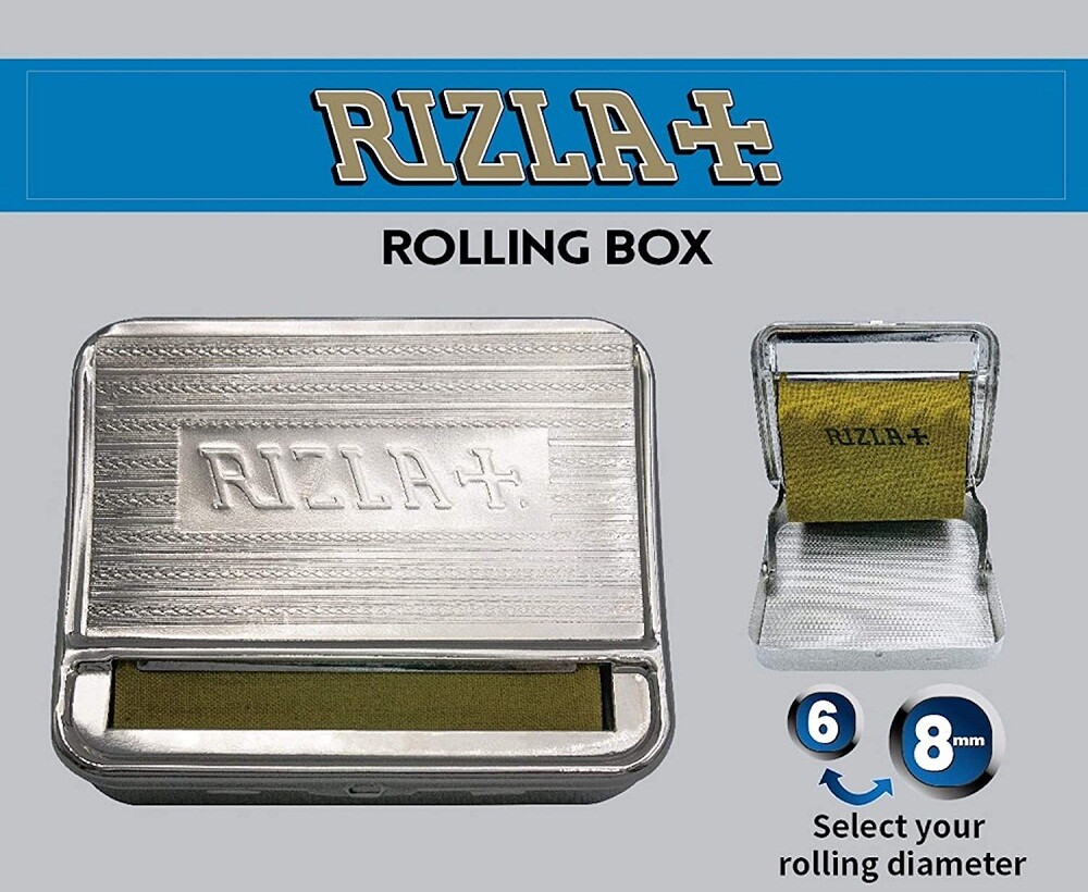 Rizla Metal Automatic Rolling Tin Tobacco Roll Up Case Cigarette ...
