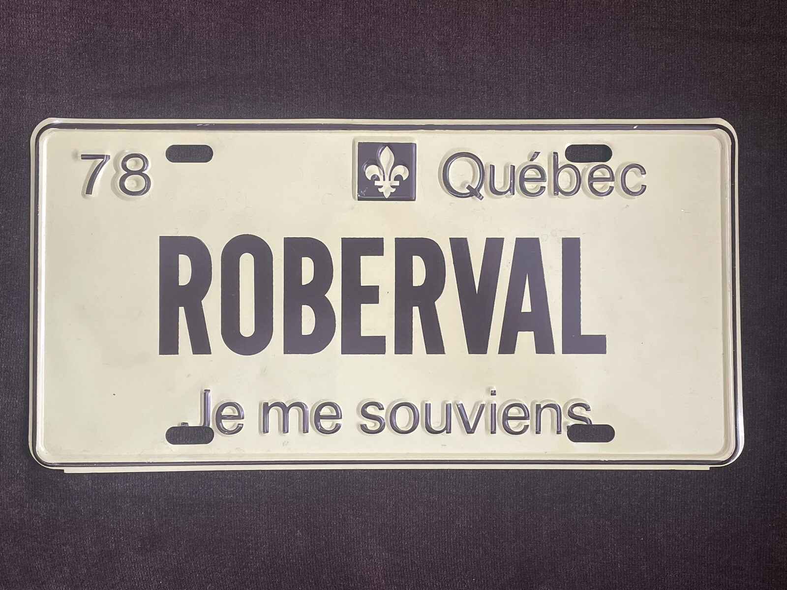 1978 Québec ROBERVAL le me souviens License Plate | eBay