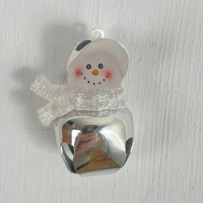 Soccer Snowman Bell Christmas Ornament NEW Glitter Football Sports ...