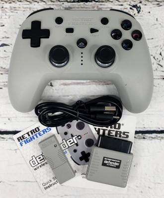 Retro Fighters Defender Wireless Gamepad Controller PS1 PS2 PS3 - Grey ...
