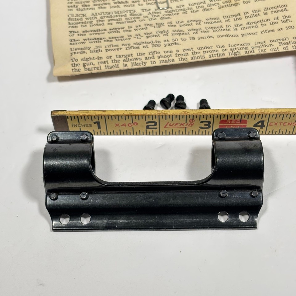 Vintage Weaver N2 3/4 inch Scope Side Mount Scope Mount | eBay