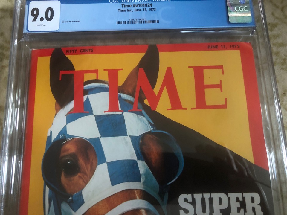 Time Magazine 1973 Newsstand Secretariat CGC 9.0 1st Of 11 Graded Pop 1 ...