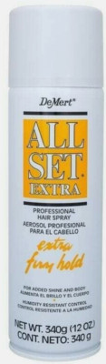 DEMERT ALL SET " EXTRA FIRM HOLD "PROFESSIONAL HAIR SPRAY 12 OZ ...