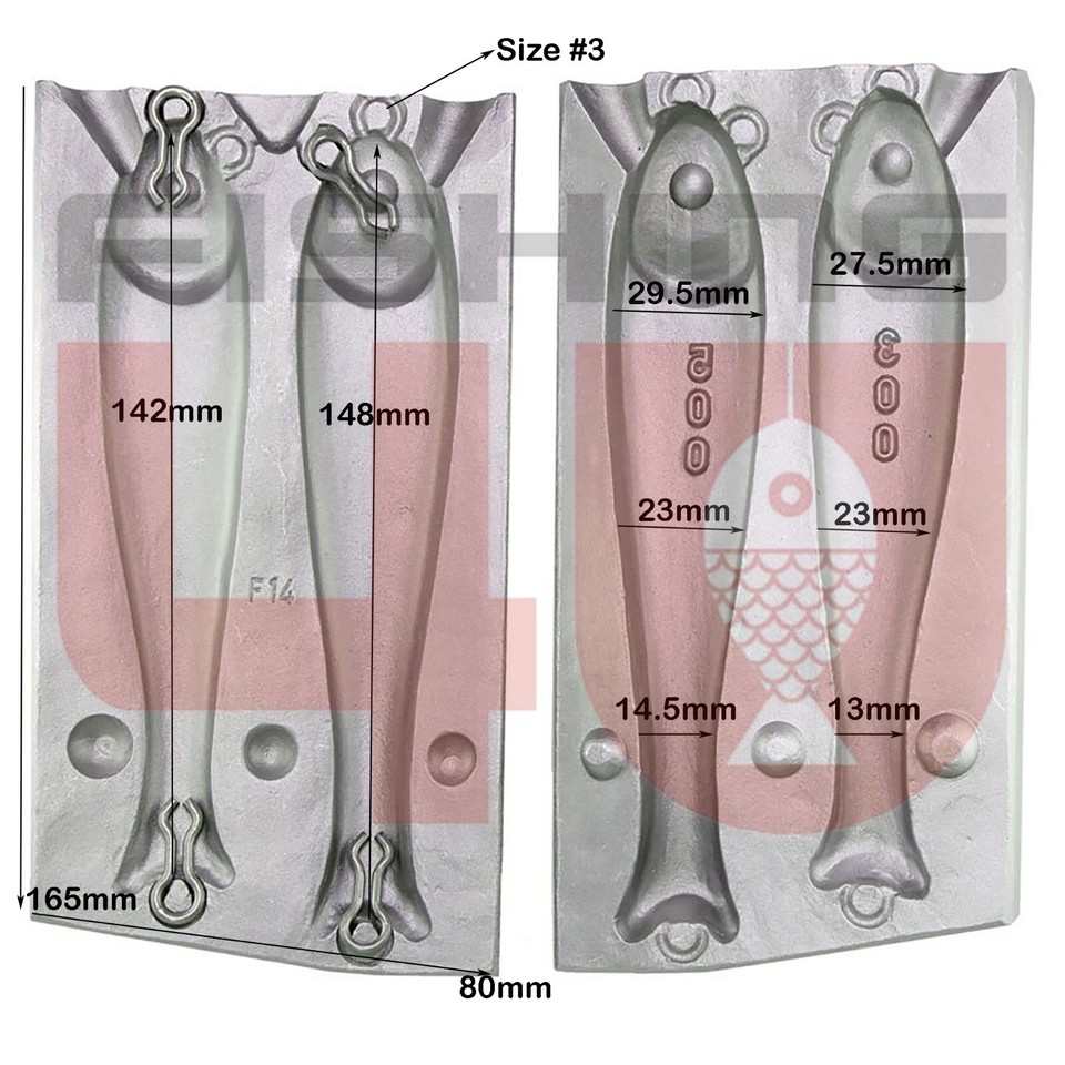 Herring Pirk Fishing Lead Mold 300-500g Pirk Lure Boat Fishing | eBay