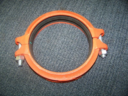 6" Split Bolt-On Coupling 100TONG w/ Rubber Gasket XGOT01-6"/168.3mm-C ...