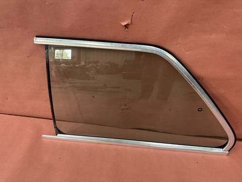 BMW E30 325e Rear Left Quarter Window Green Glass W Chrome Trim OEM ...