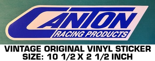 CANTON RACING PRODUCTS VINTAGE ORIGINAL VINYL DECAL STICKER - ENGINE ...