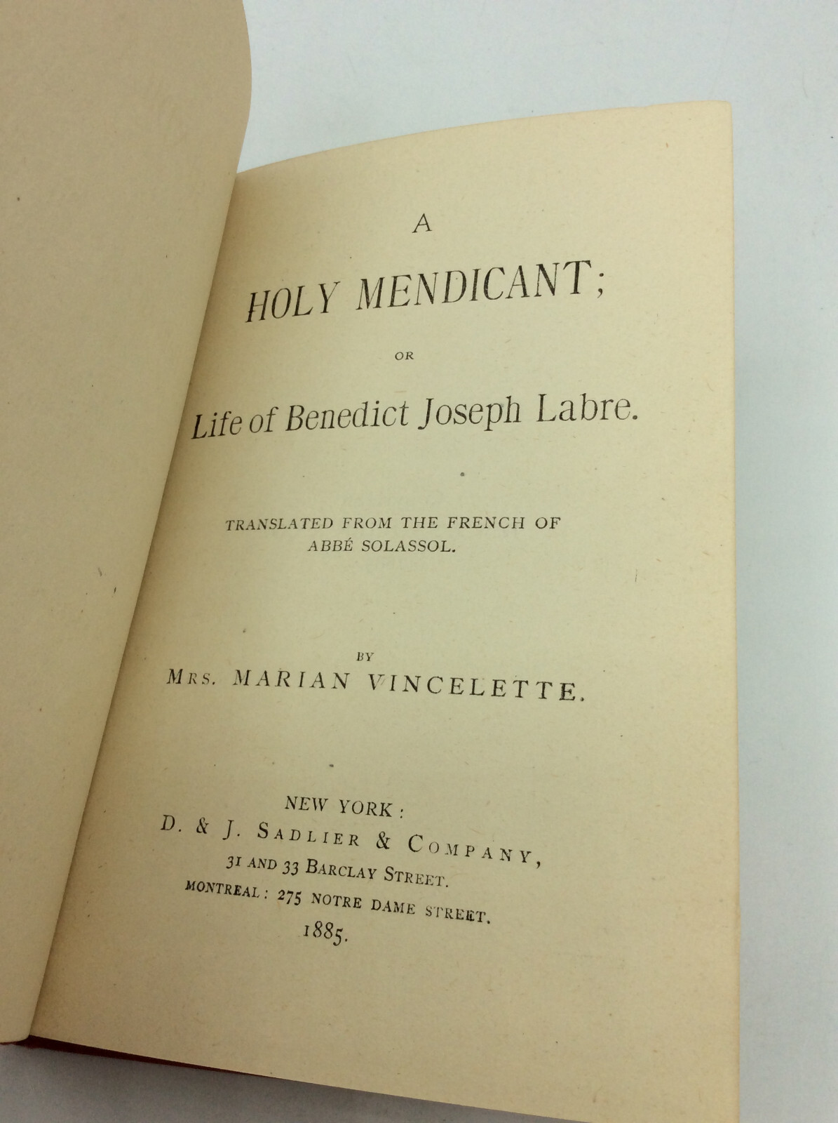 A HOLY MENDICANT - Abbe Solassol -1885- Benedict Joseph Labre ...