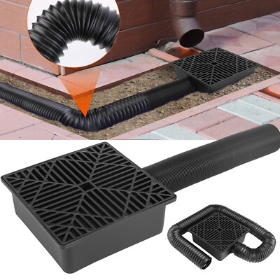 2 Packs Catch Basin Gutter Drain Pipe Downspout Extension Kit No Dig ...