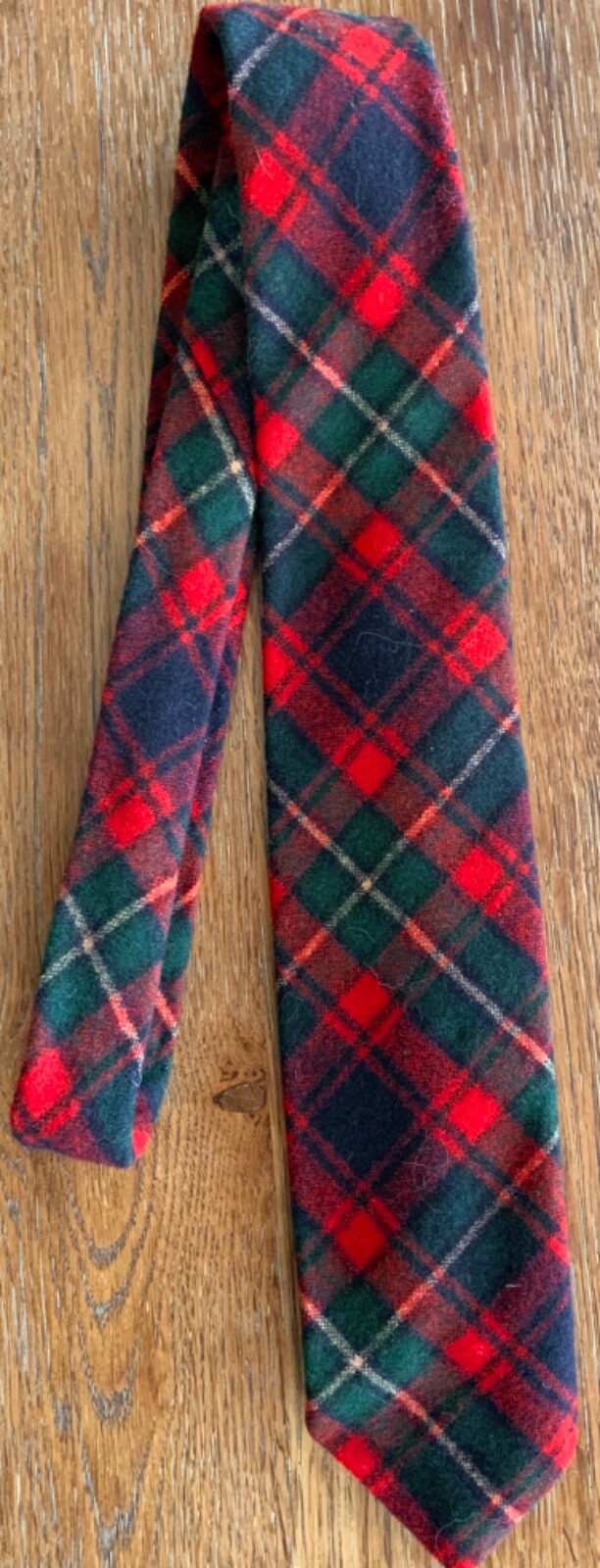 Vintage Pendleton Neck Tie 100% Virgin Wool Plaid Tie Made in USA Blue ...