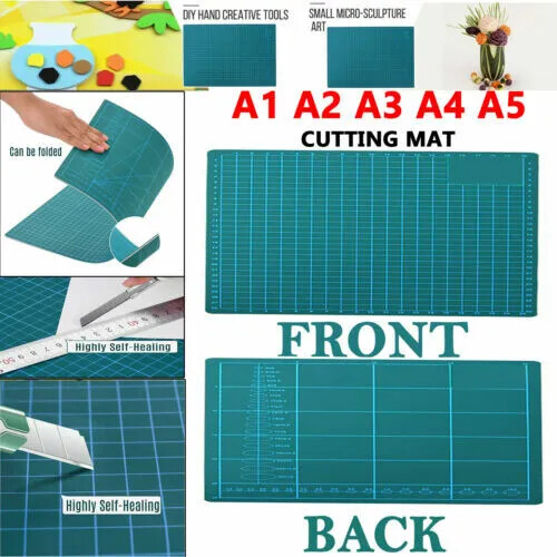 A1 A2 A3 A4 A5 Cutting Mat Self Healing Printed Grid Lines Angles Non ...