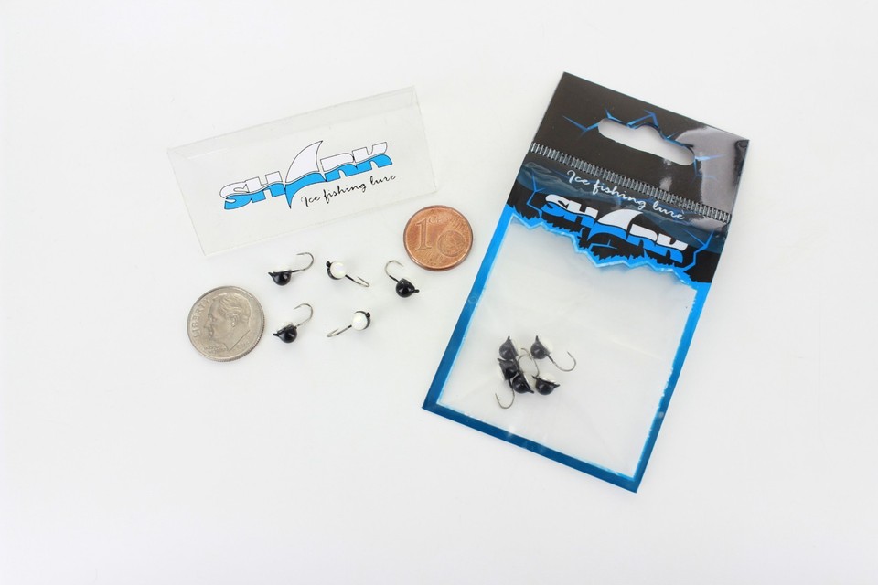 Tungsten Ice Fishing Jigs - Marmooska Winter Fishing Jig Heads(Hook# 14 ...