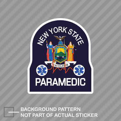 New York State Paramedic Sticker Decal Vinyl first responder ny emt | eBay