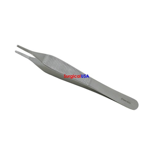 Disposable Adson Dressing Forceps 4.75" Straight Serrated Tips Pack of ...