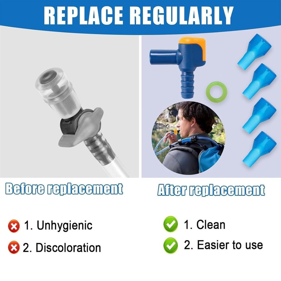 4pcs Bite Valve Replacement for Camelbak Hydration Pack Mouthpiece with ...