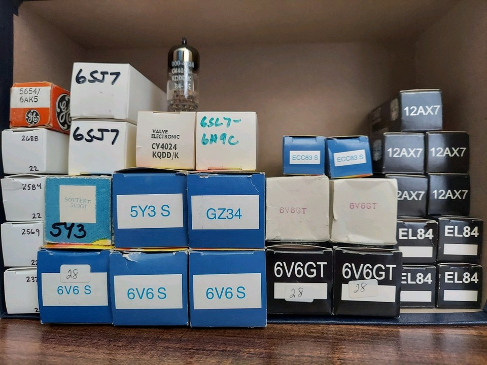 Guitar Amp Vacuum Tubes Lot 12AX7 El84 CV4024 ECC83S GE J&J Electro ...