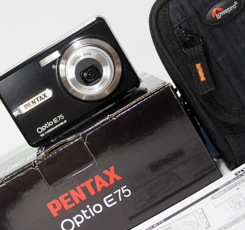PENTAX OPTIO E75 Digital Camera 10.1 MP 3x Zoom Lens WORKING Battery Box etc | eBay UK