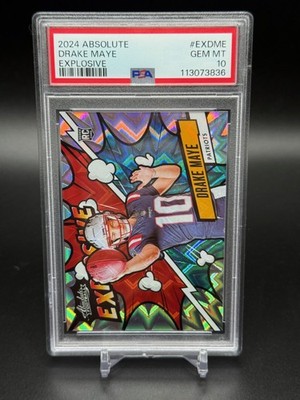 2024 Panini Absolute EXPLOSIVE CASE HIT SSP Drake Maye Rookie RC EX-DME ...