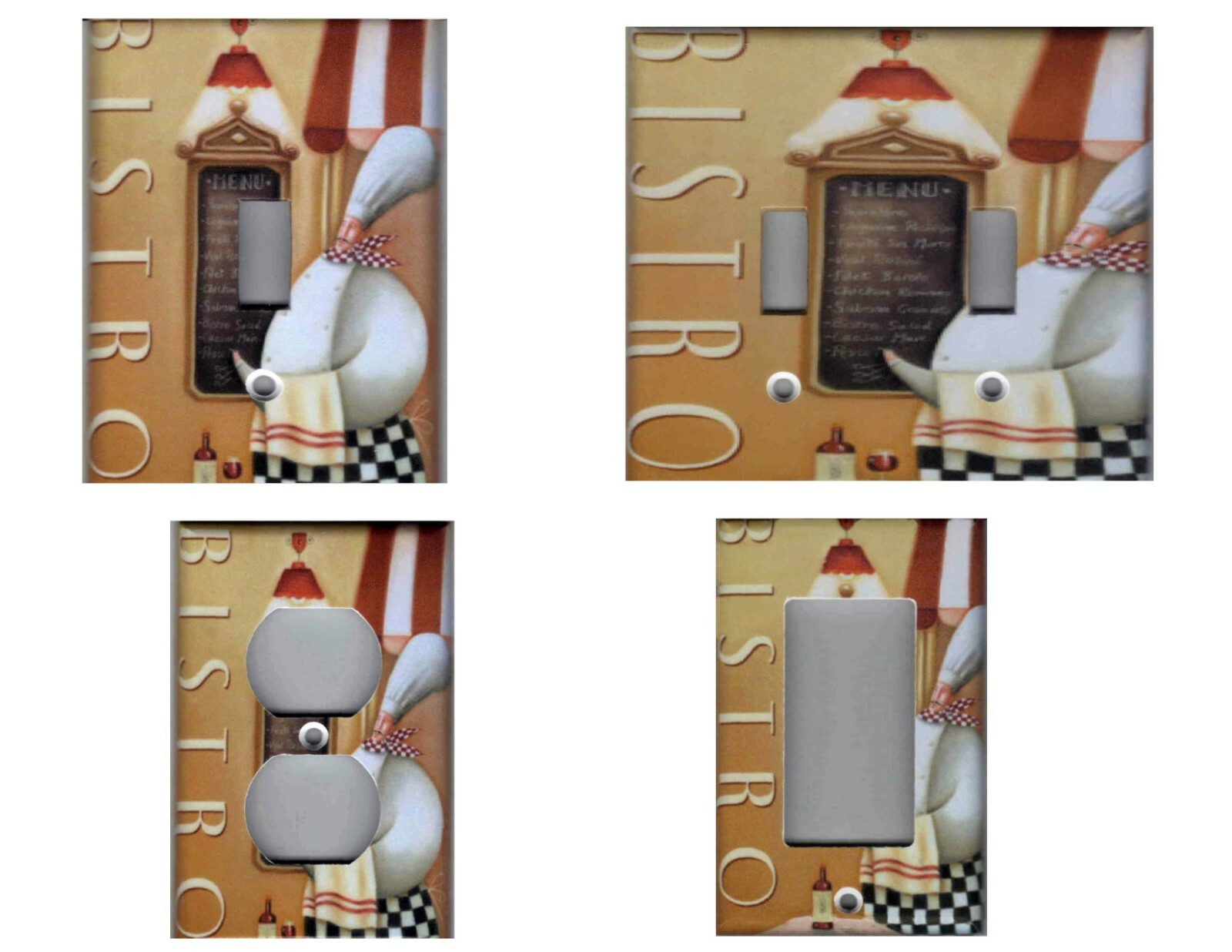 BISTRO FAT CHEF KITCHEN HOME DECOR LIGHT SWITCH PLATES AND OUTLETS | eBay