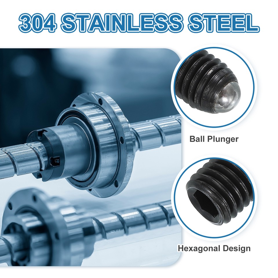 10 Pcs M3x8mm Ball Point Set Screw Carbon Steel Spring Hex Socket Screw ...