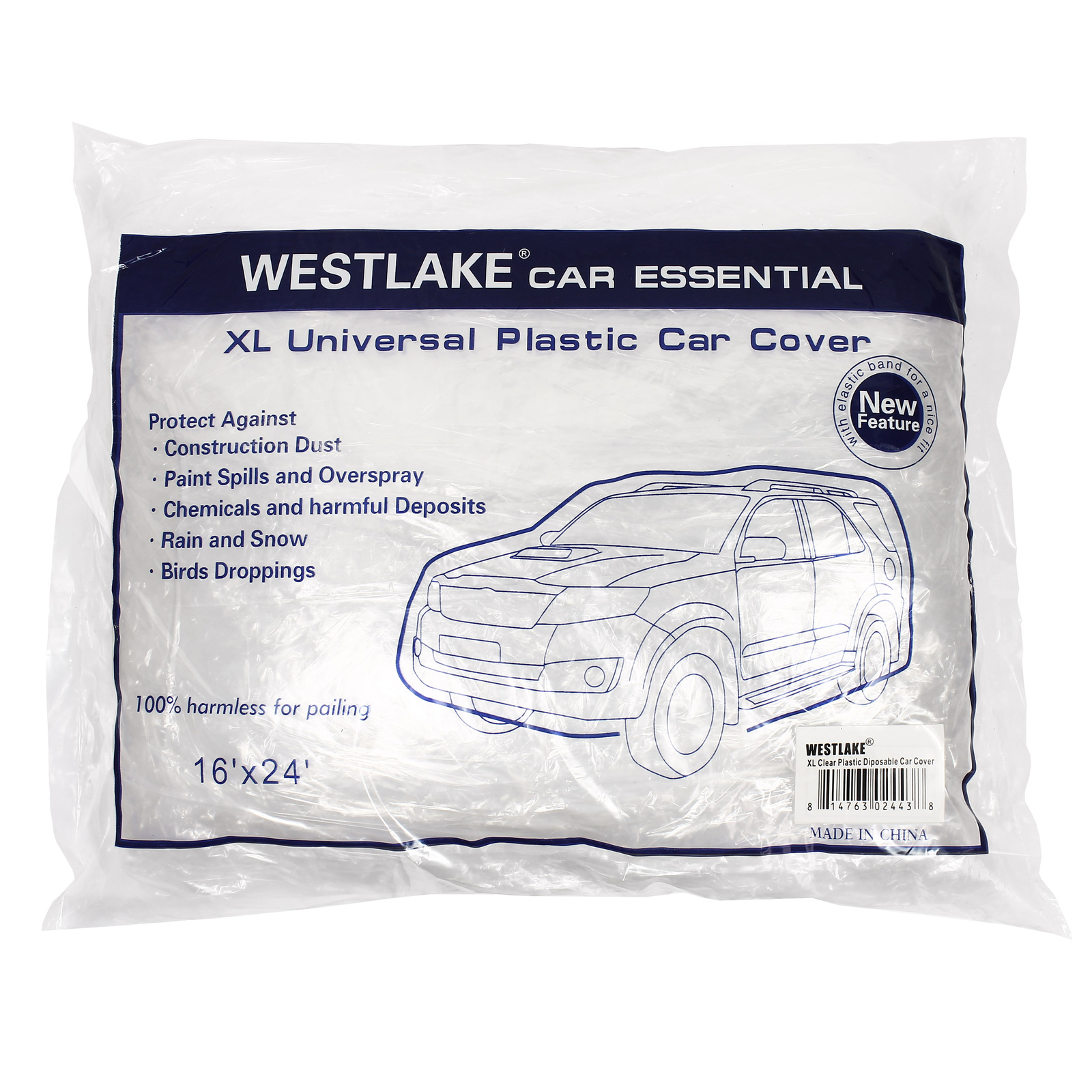 5 Pack XL Large Van SUV Full Size Car Cover Water Dust Dirt Proof Clear ...