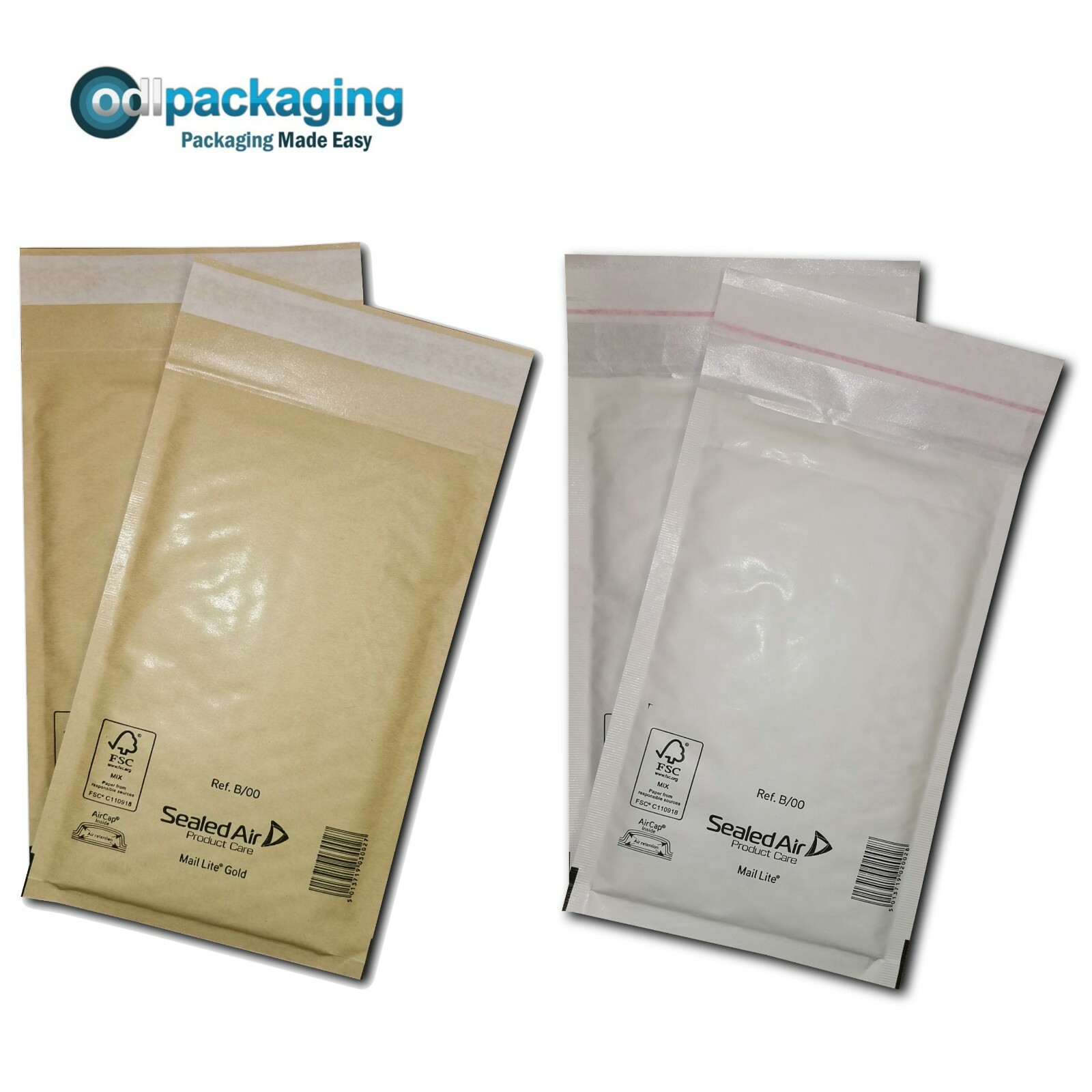 Mail Lite Padded Post Bags Envelopes All Sizes White & Gold Genuine ...