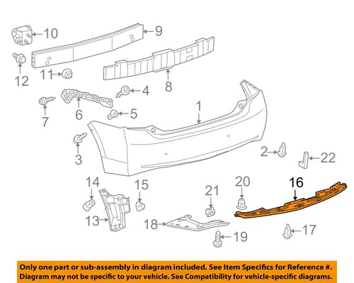 TOYOTA OEM 10-15 Prius Rear Bumper-Spoiler Center 7689147020 | eBay