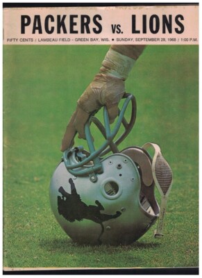 Green Bay Packers vs Detroit Lions NFL 1968 Football Program | eBay
