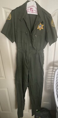 Pro-Tuff Size 40/S Short Sleeve Coveralls Kings County Sheriff Patches ...