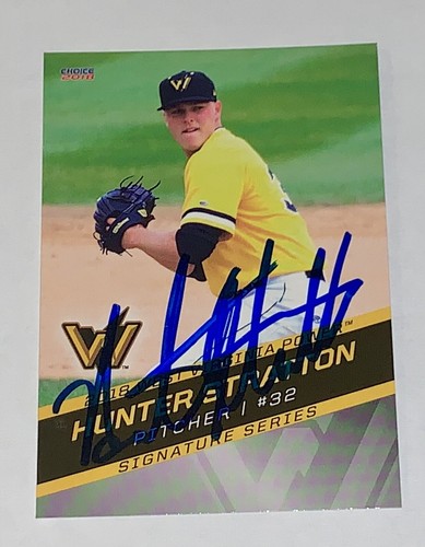 Hunter Stratton SIGNED 2018 West Virginia Power Card RC Auto Pittsburgh ...