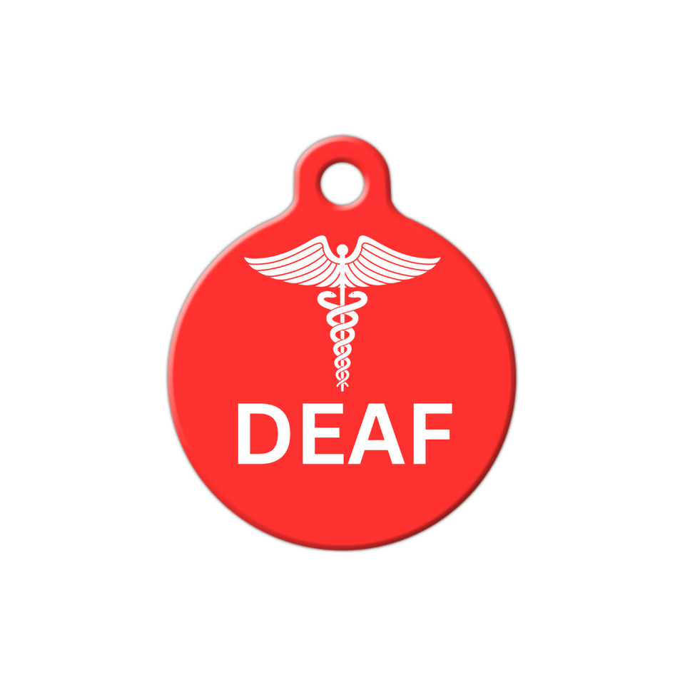 MEDICAL ALERT Blind Deaf Need Medication Pet ID Name Tag Personalised ...
