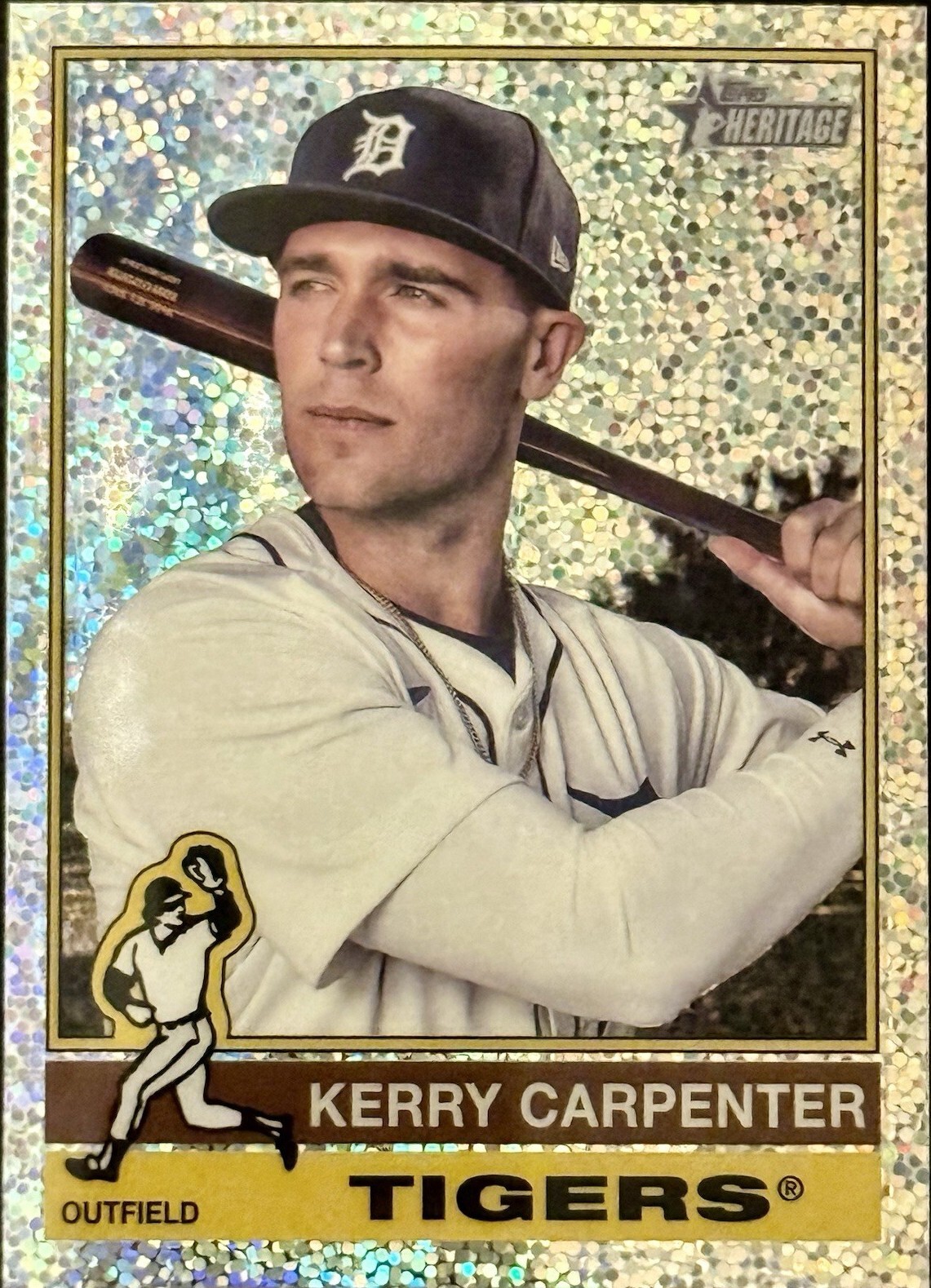 2025 Topps Heritage - Kerry Carpenter #226 Chrome Silver Sparkle ...