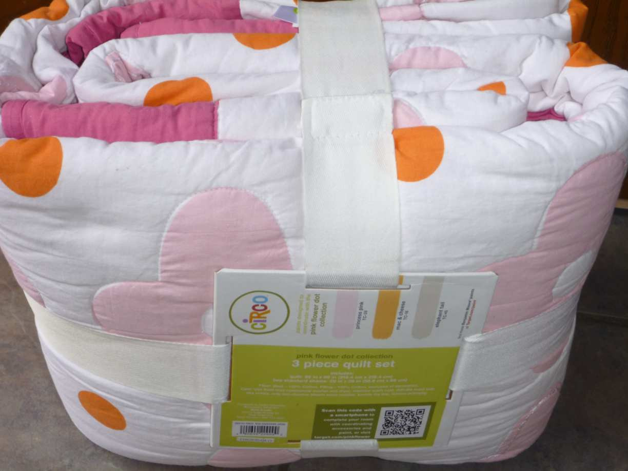 Circo Pink Flower Dot Girls Quilt Sham Bed Set-F/Queen-Twin-Orange ...