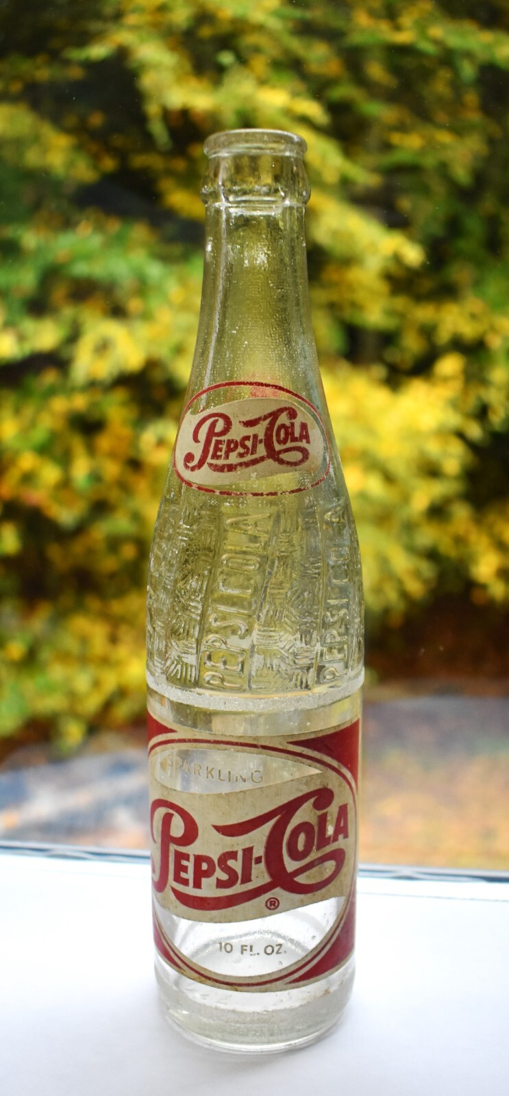 Sparkling PEPSI COLA Embossed Swirl Soda Bottle Asheville, North ...