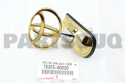 7530360020 Genuine Toyota EMBLEM SUB-ASSY, HOOD 75303-60020 | eBay