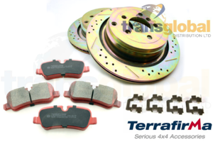 Rear Vented Brake Discs Pads & Fitting Kit for Range Rover L322 06-09 ...