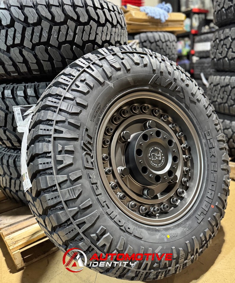 4 18" Black Rhino Armory Wheels Rims 35" AT RT Tires 8x170 Ford Super ...