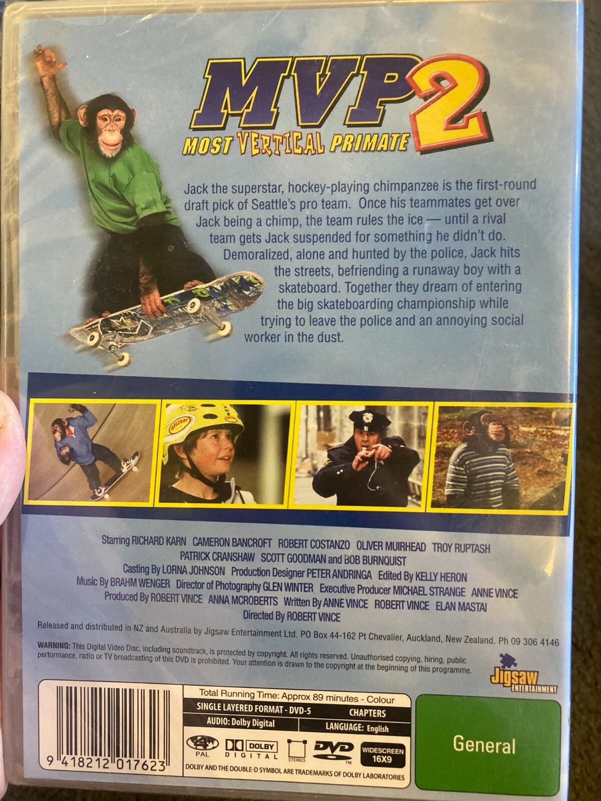 MVP 2 - Most Vertical Primate NEW/sealed region 4 DVD (2001 kids ...